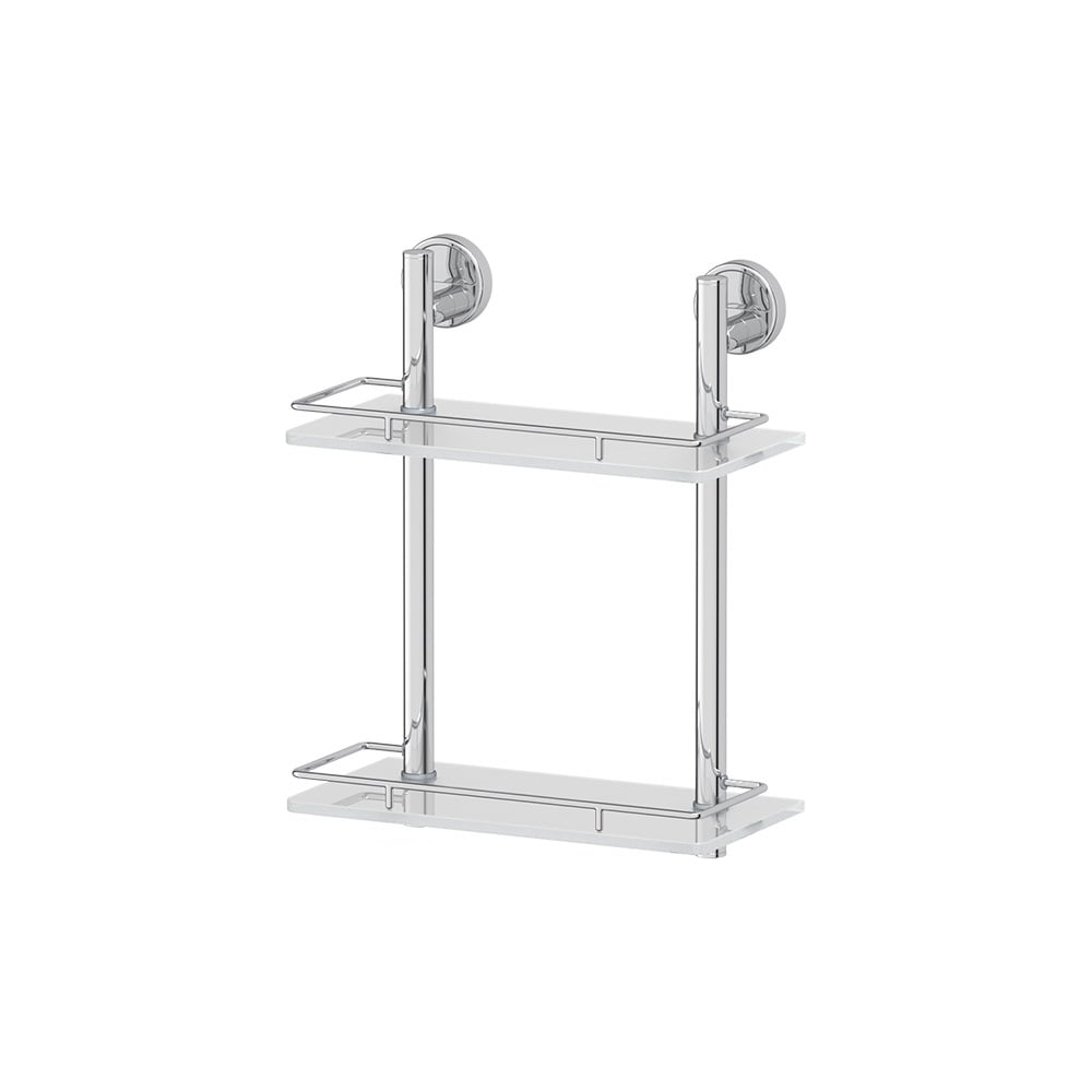 Двухъярусная полка FBS 30 cm матовое стекло; хром LUX 062 - выгодная ...