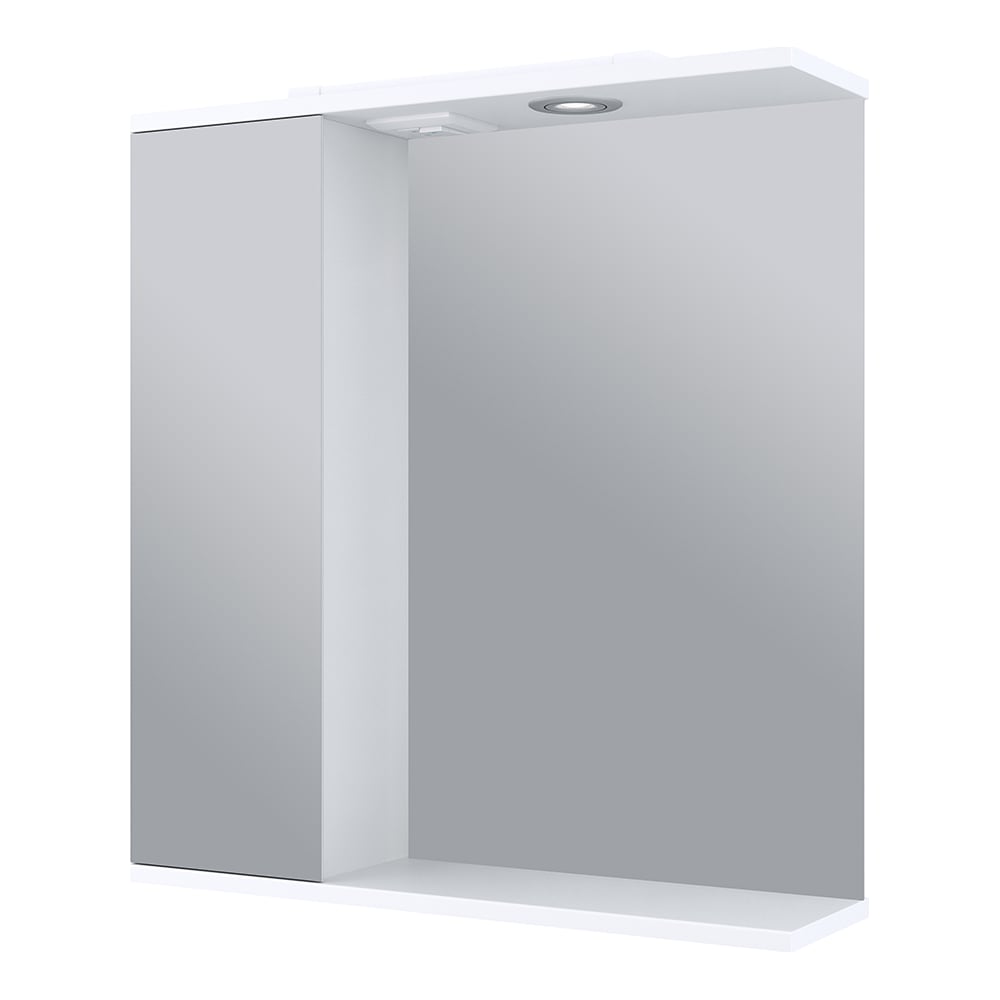 Зеркальный шкаф EMMY Джерси 65, с подсветкой, левый 210116 - выгодная ...