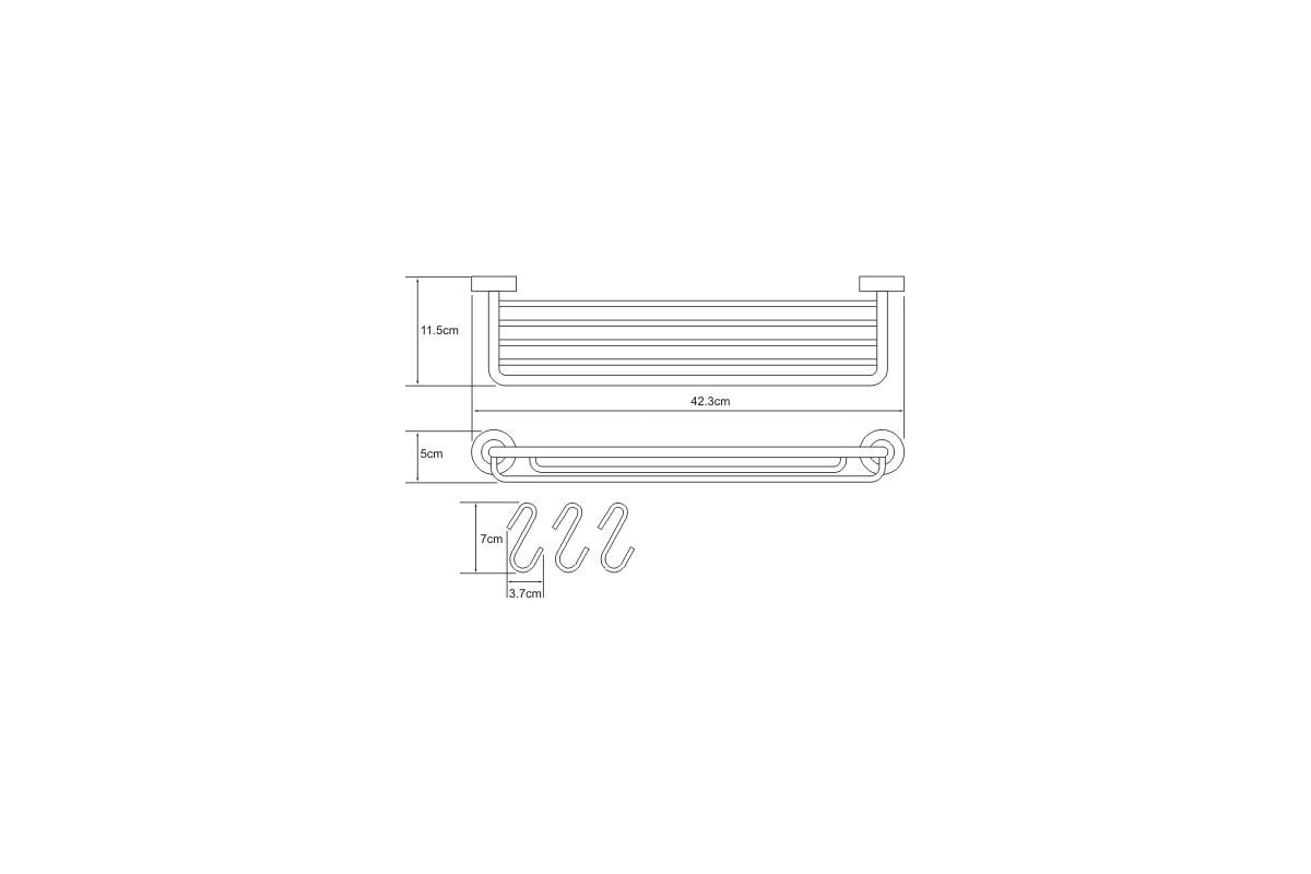 Полка-корзина WasserKRAFT Donau с крючками K-9415 - выгодная цена ...