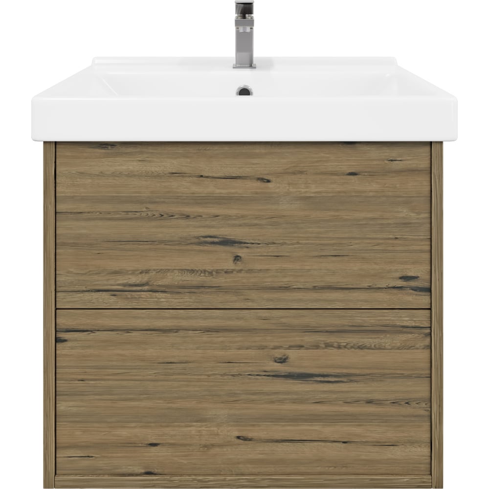 Тумба подвесная Sanstar Siva 60 Дуб веллингтон табак Без раковины 433.1-1.4.1 433.1-1.4.1 ...