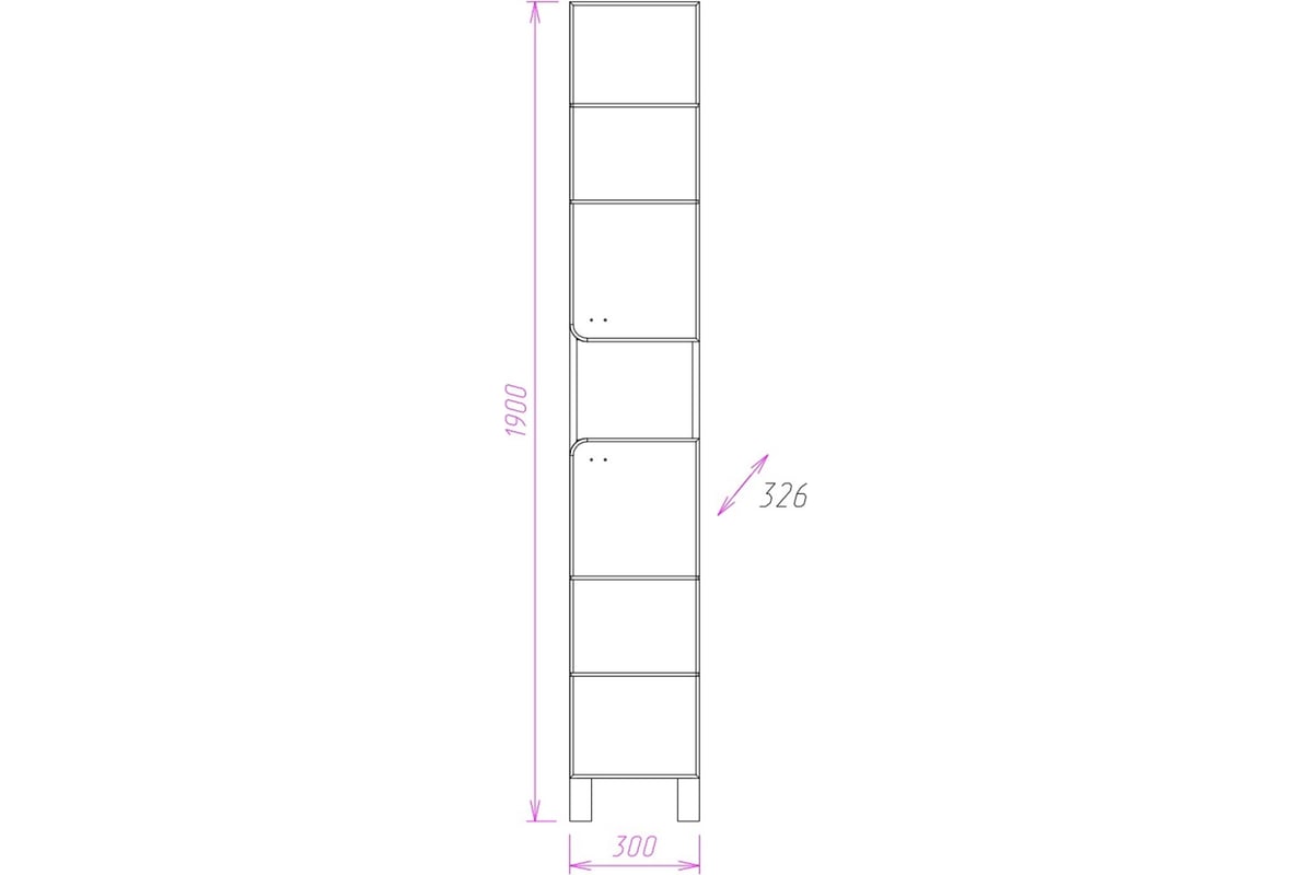Пенал Onika Стиль 30 напольный, белый/ясень шимо, универсальный 403048 ...