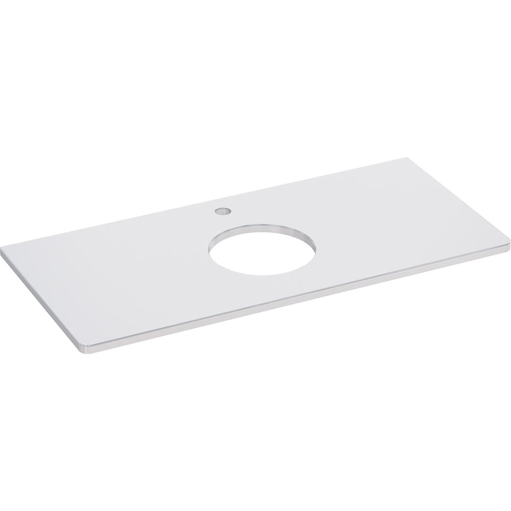 Столешница Lemark OLIVIA 100 см, под 1 раковину, из стекла, цвет: белый LM08OL100S - выгодная ...