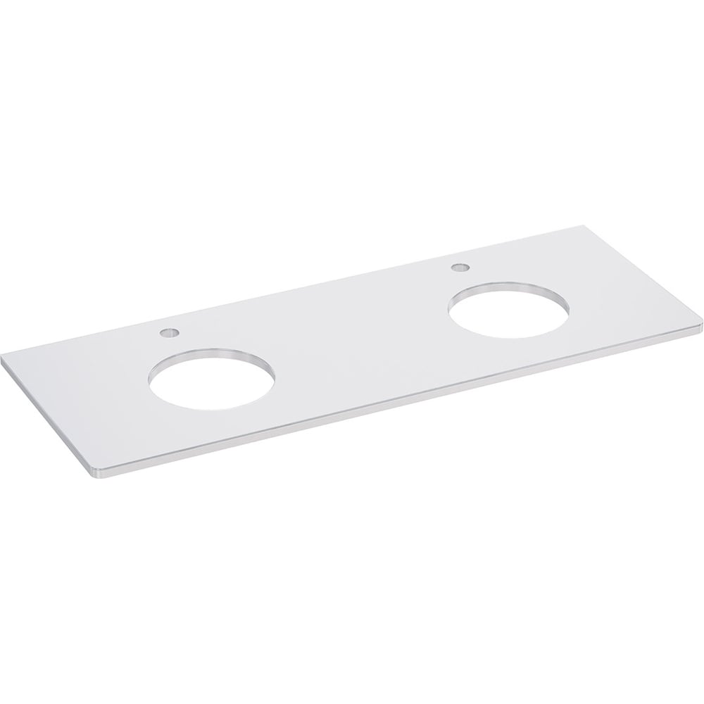 Столешница Lemark OLIVIA 125 см, под 2 раковины, из стекла, цвет: белый LM08OL125S - выгодная ...