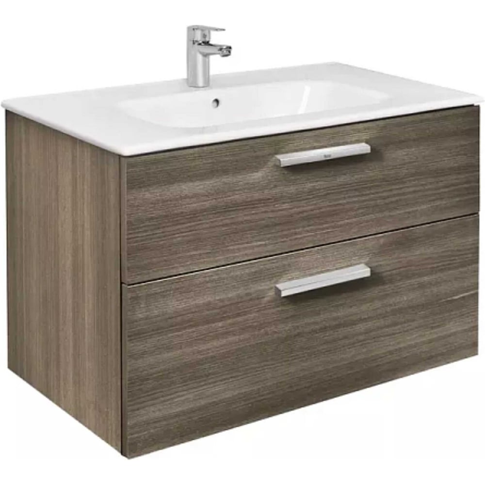 Тумба под раковину ROCA VICTORIA 80, городской дуб, 2 ящика A857470402 ...