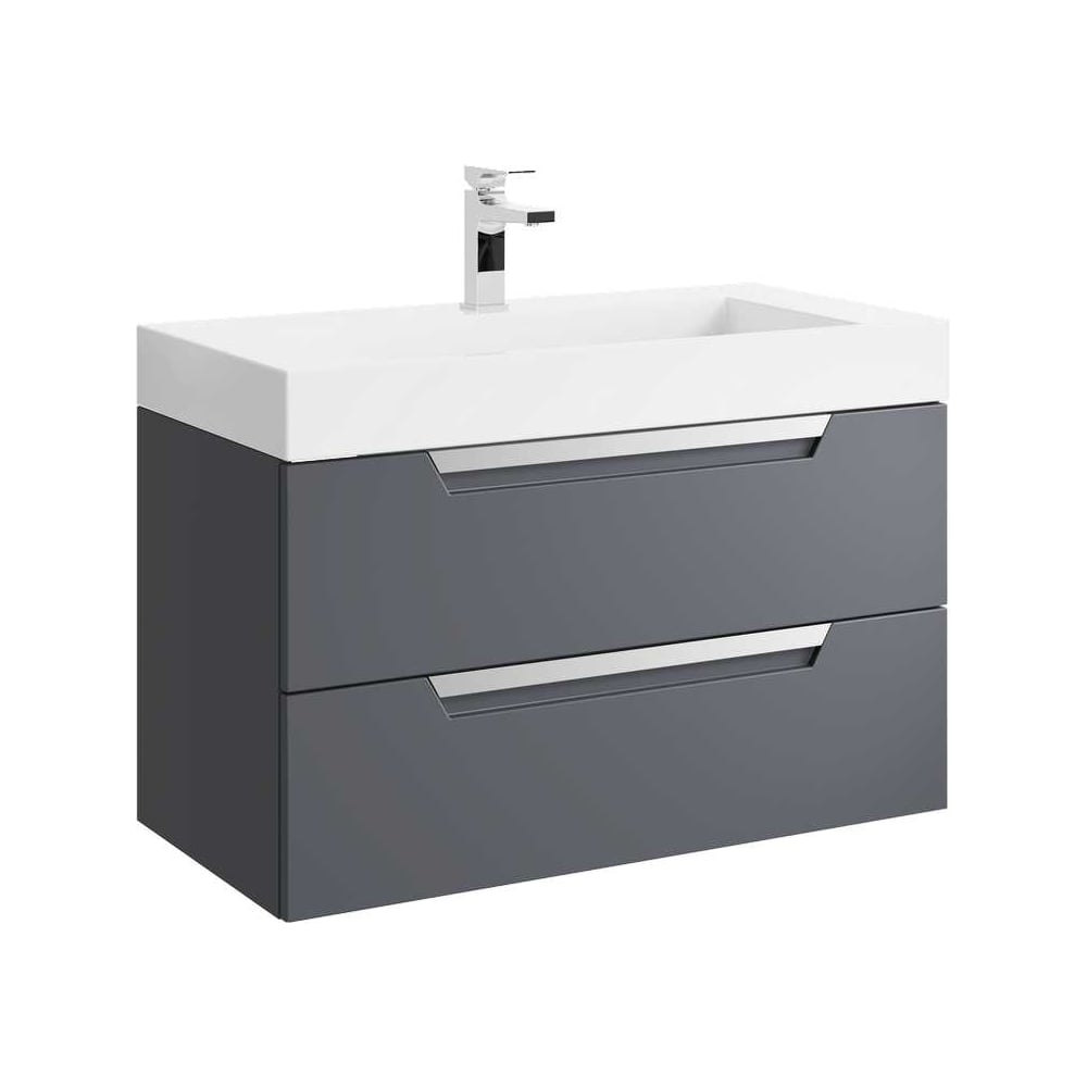 Подвесная тумба AQWELLA Cube 90см, серый CUB0109GR - выгодная цена, отзывы, характеристики, фото ...