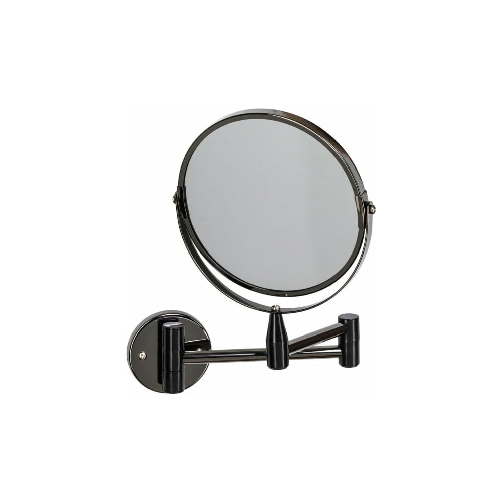 Косметическое зеркало SWENSA 15 см, 2-стороннее, настенное, черный ...