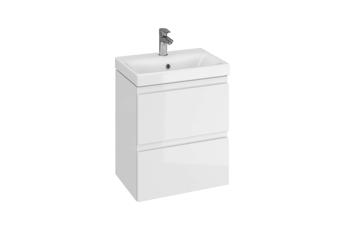 Подвесная тумба под раковину Cersanit MODUO для MODUO SLIM 50, узкая, белая MOD-MO50Sl/Wh ...
