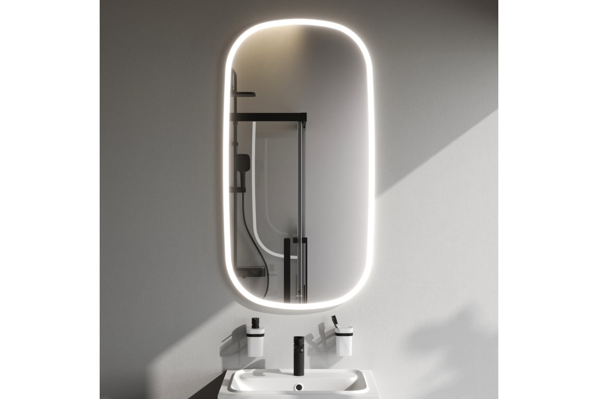 Зеркало AM.PM сложной формы, с контурной LED-подсветкой, ИК- сенсором ...