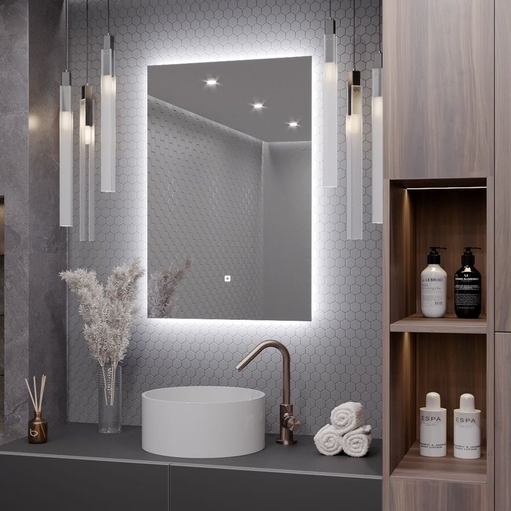 Зеркало Alias Квартал 110x70 с холодной LED-подсветкой и ...
