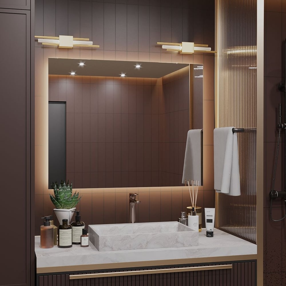 Зеркало Alias Квартал 40x70 с тёплой LED-подсветкой, горизонтальное q40703 - выгодная цена ...