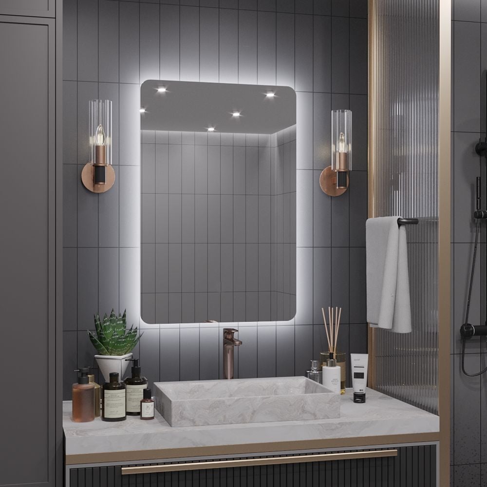 Зеркало Alias Эос 70x50 с холодной LED-подсветкой и взмах руки en705012 - выгодная цена, отзывы ...