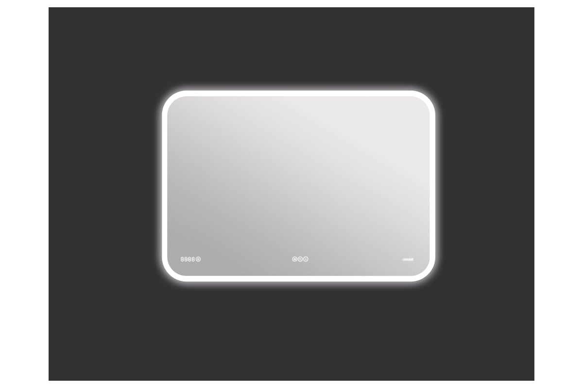 Зеркало Cersanit LED 070 design pro 80x60 с подсветкой bluetooth часы ...