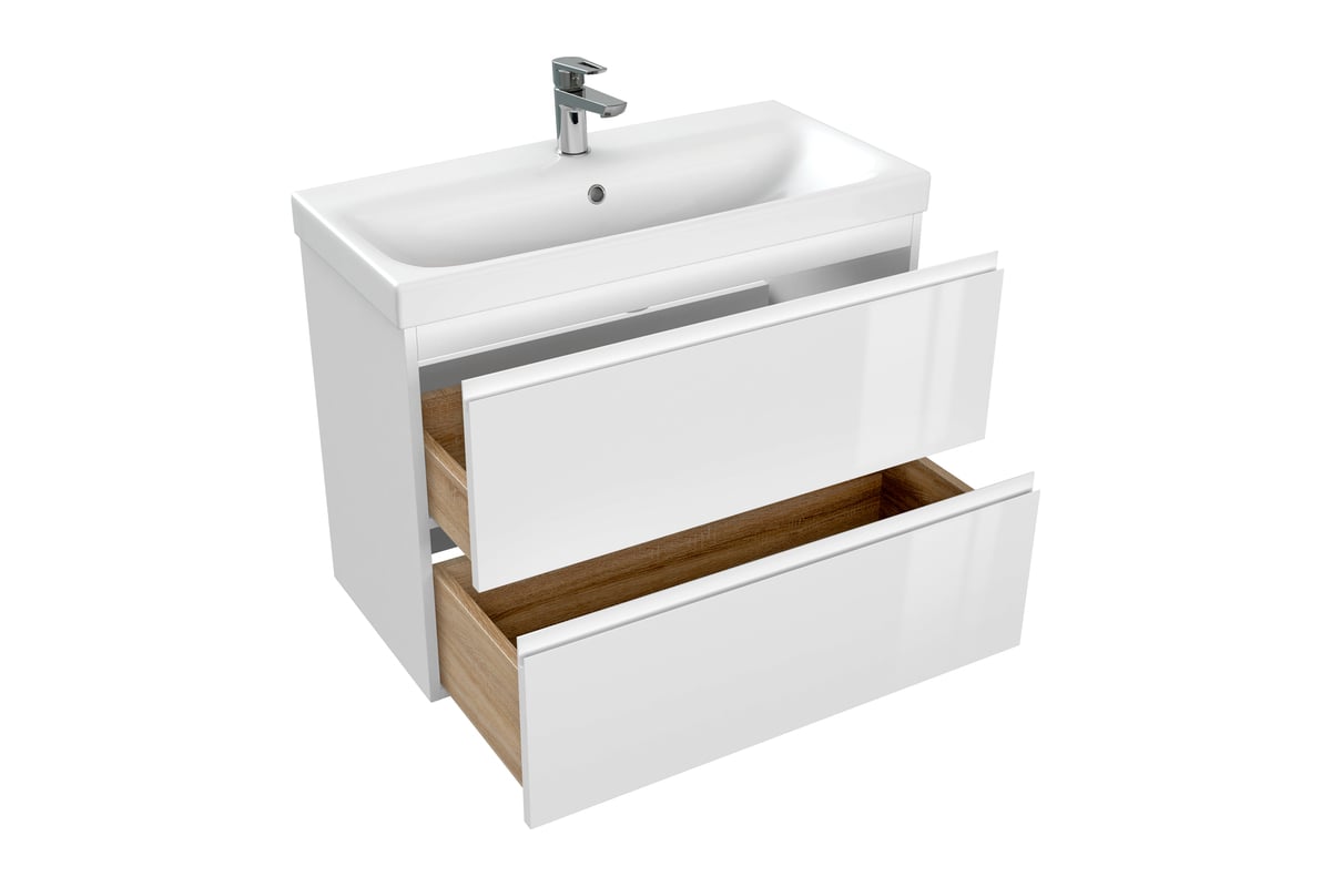 Тумба под раковину Cersanit подвесная moduo 80 для moduo slim 80 узкая ...