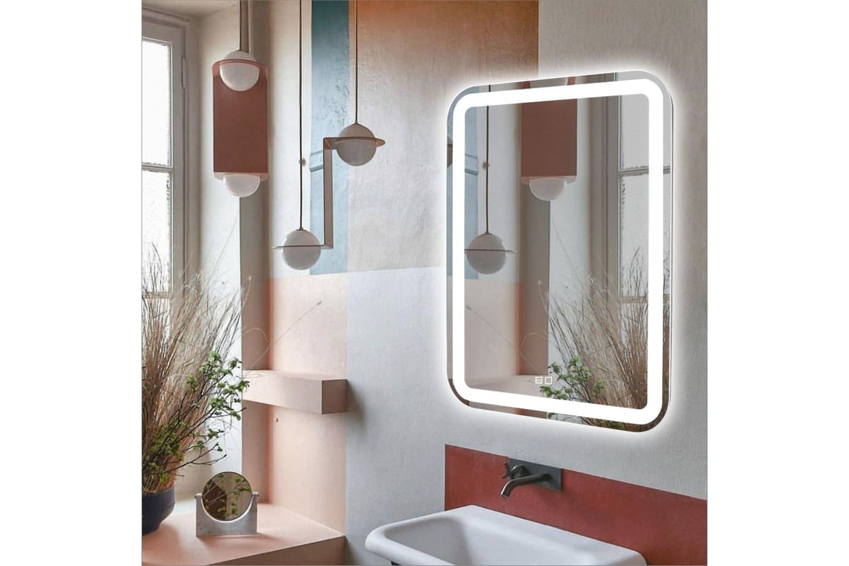 Зеркало SILVER MIRRORS Malta neo-2 550x800 мм, сенсорный выключатель ...