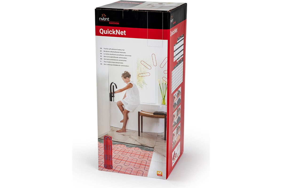 Теплый пол Raychem греющий мат Quicknet 160 Вт м2 4кв м 640Вт 230В