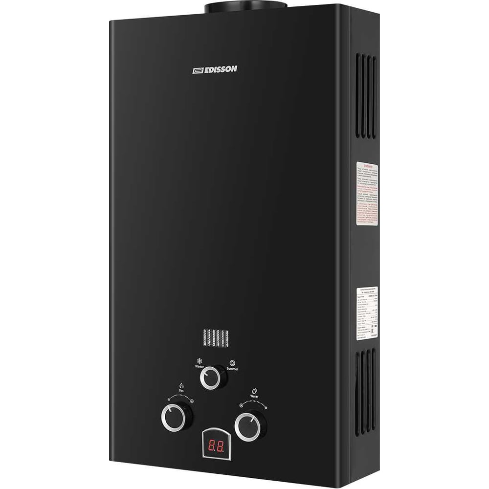 Водонагреватель газовый проточный бытовой Edisson E 20 D (Black) ЭдЭБ05000 - выгодная цена ...