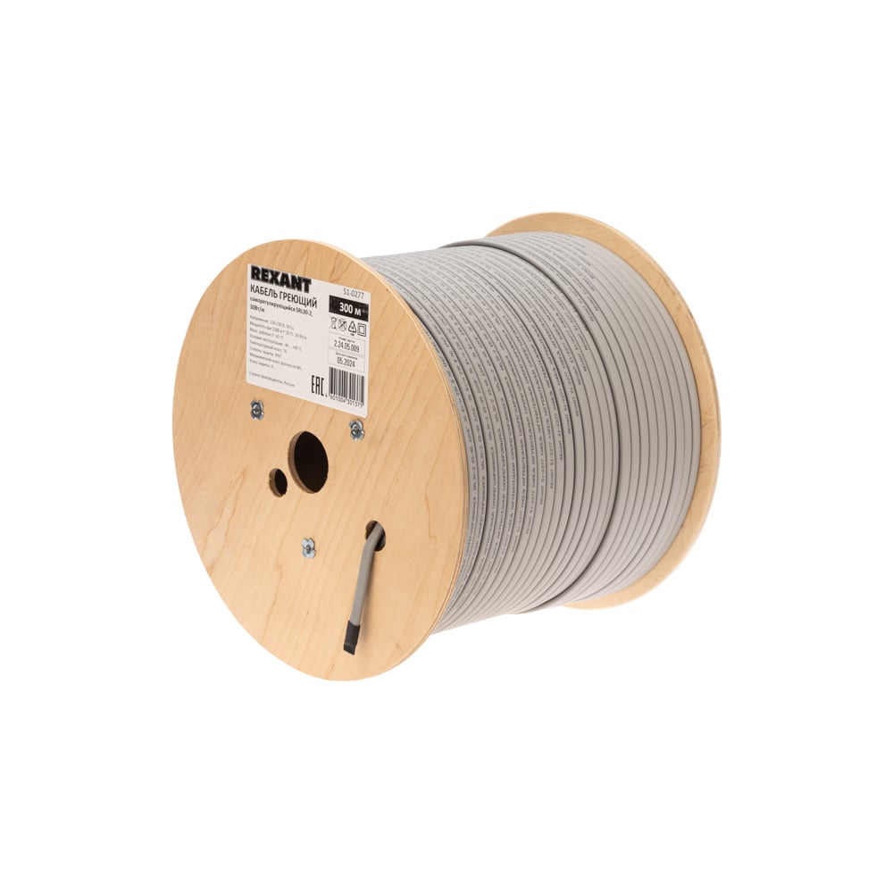 Кабель греющий (нагревательный) саморегулирующийся REXANT SRL30-2, неэкранированный, 30 Вт/м, 0. ...