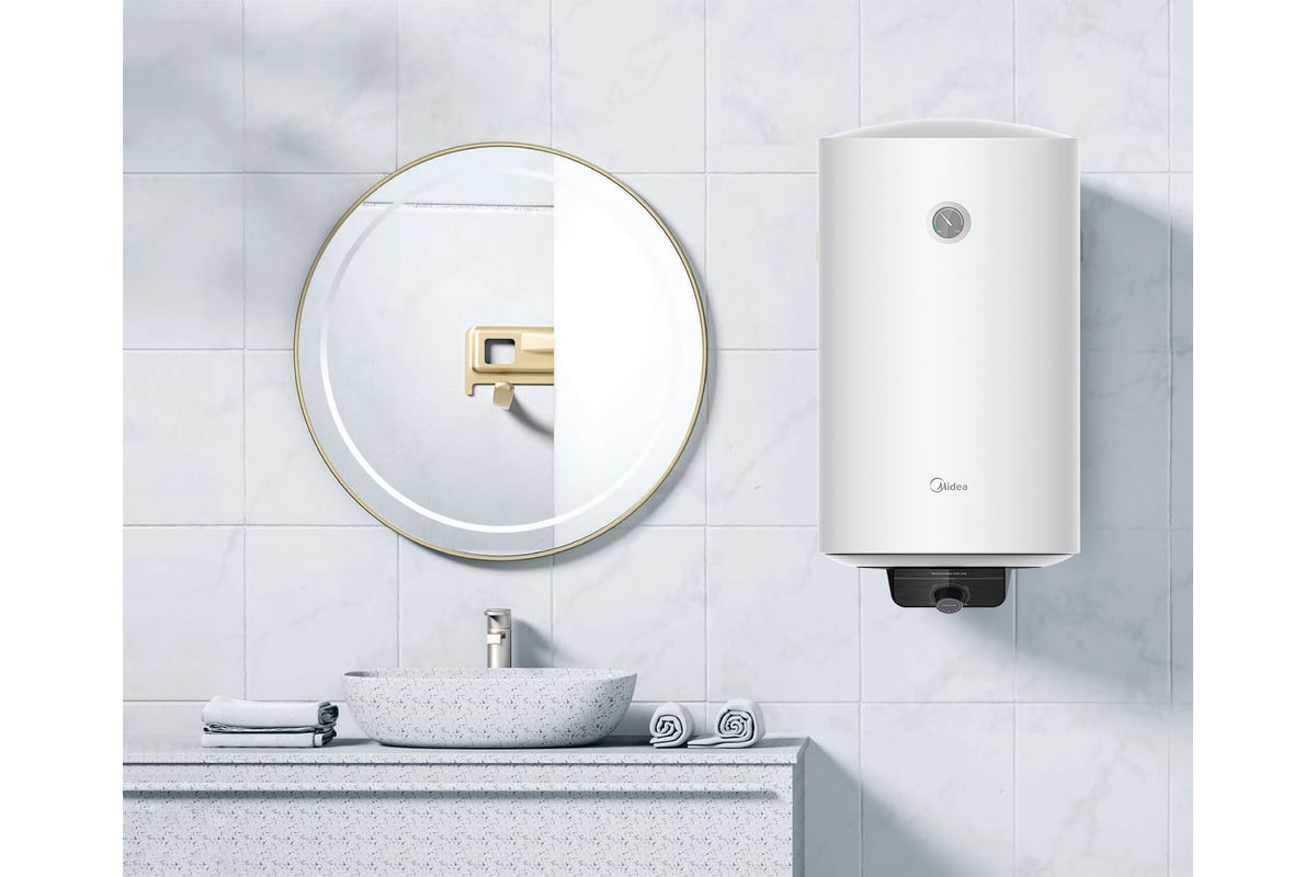 Электрический накопительный водонагреватель Midea MWH-5015-RED ...