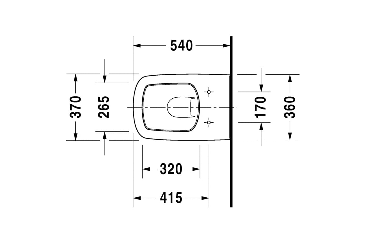 Подвесной унитаз Duravit DURASTYLE 2536090000 00000029852 - выгодная ...