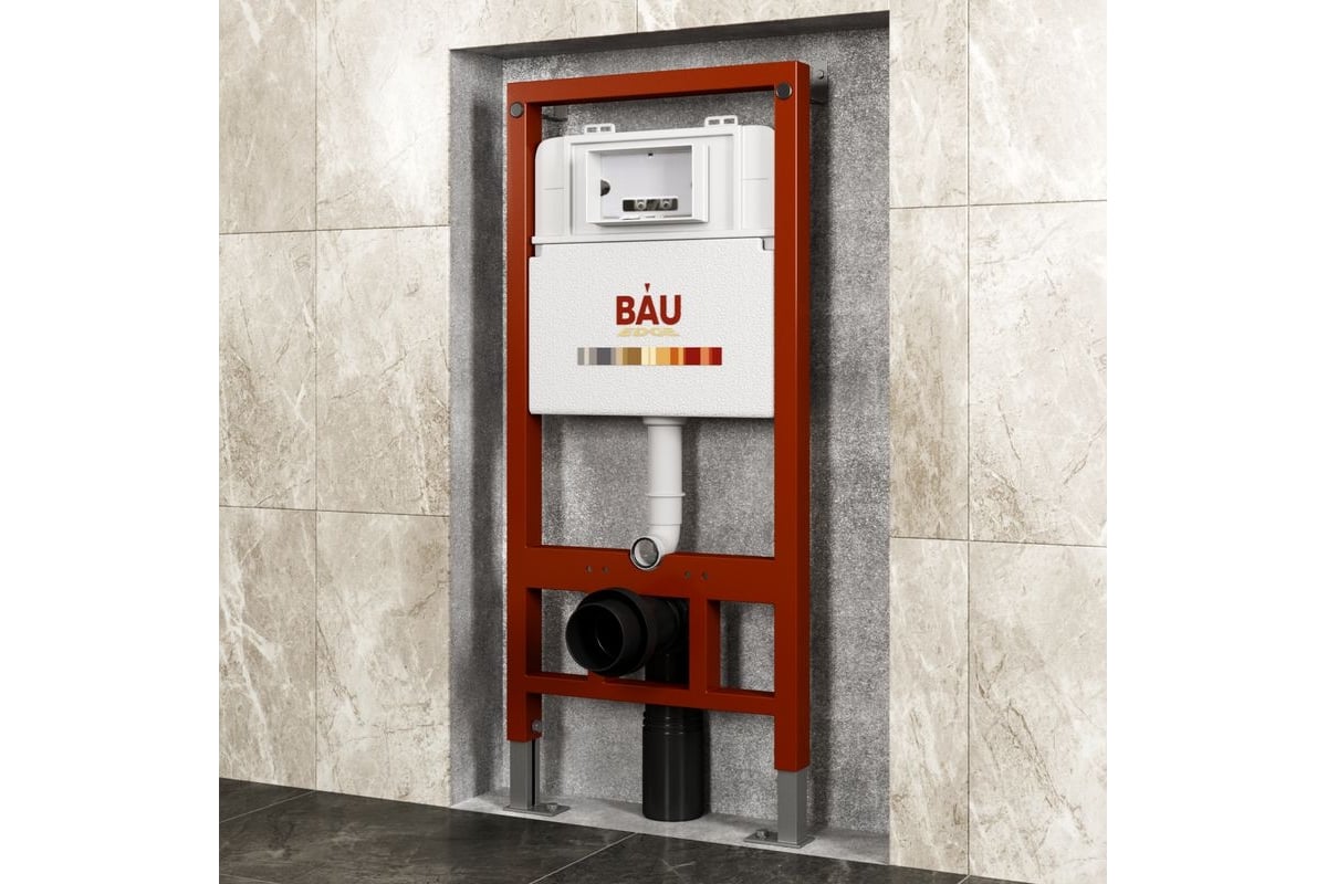 Комплект Bauedge BAU 6 в 1: инсталляция BAU PRO, унитаз подвесной ...