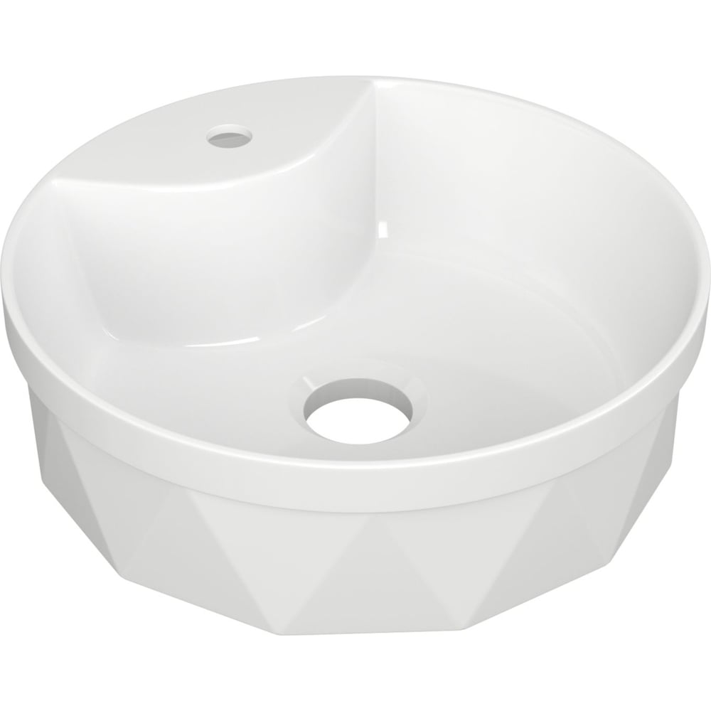 Круглая накладная раковина Bauedge BAU Element Cristal D40, с ...