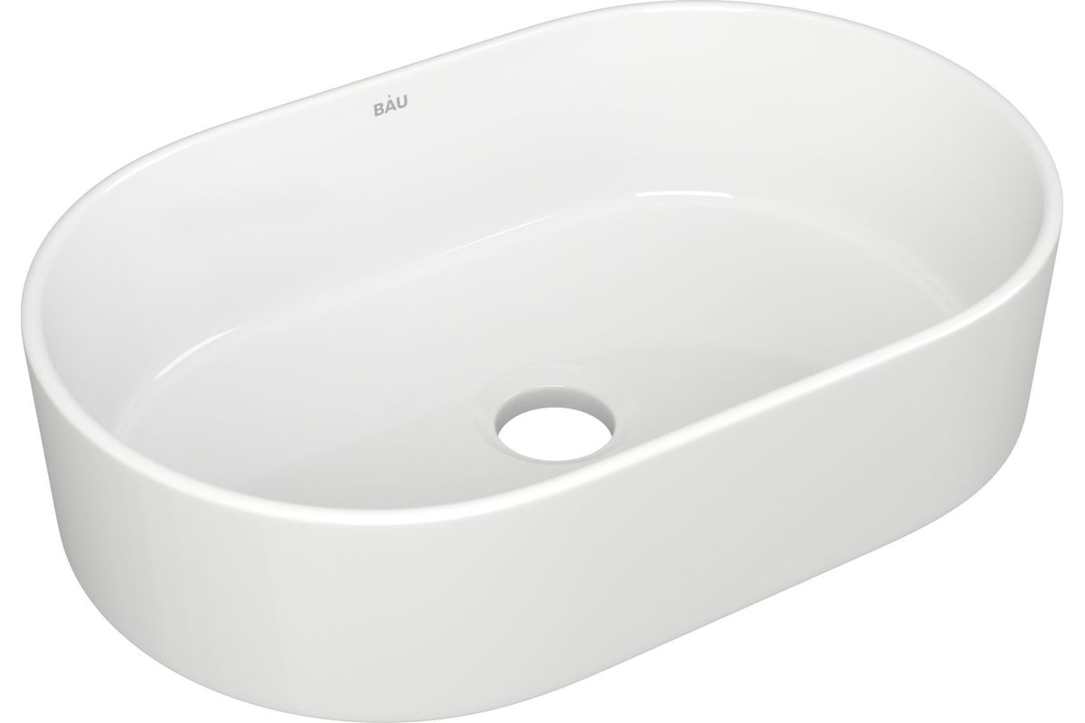 Овальная накладная раковина Bauedge BAU Nimb 56x36, белая SN1004 ...