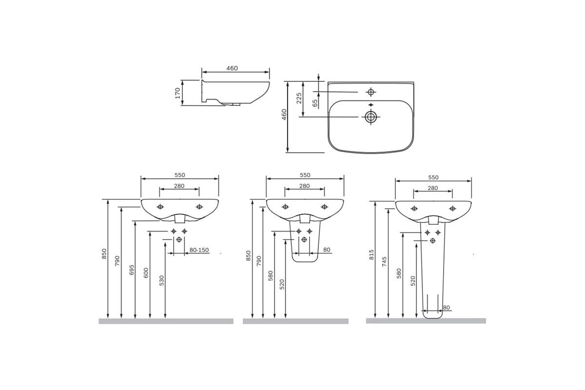 Раковина AM.PM Like 55см C804221WH - выгодная цена, отзывы ...