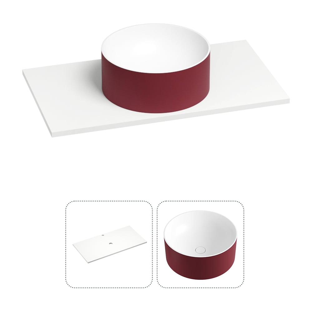 Раковина Wellsee Le.charme в наборе 2 в 1: подвесная/мебельная раковина ...