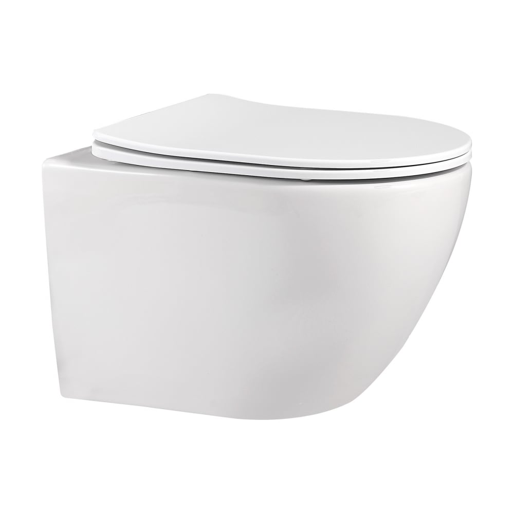 Подвесной унитаза ABBER Bequem белый, безободковый AC1100 - выгодная ...