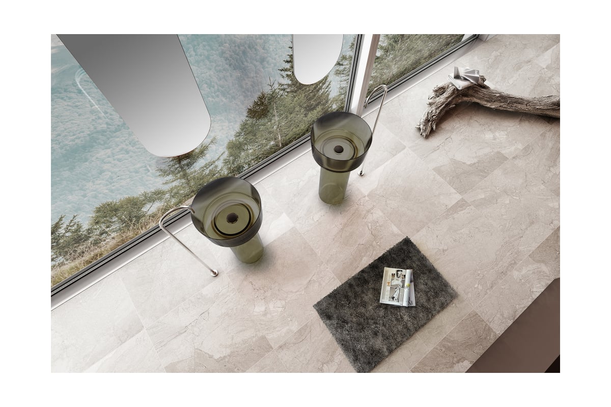 Отдельностоящая прозрачная раковина ABBER Kristall оливковая ...