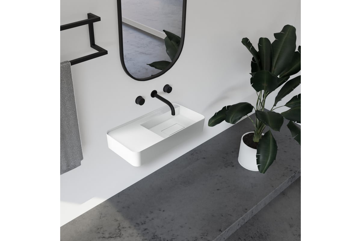 Подвесная раковина ABBER Stein белая матовая AS2627-1.2 - выгодная цена ...