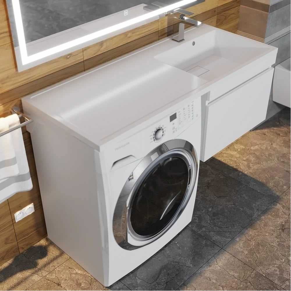 Тумба с раковиной под стиральную машину Uperwood Magenta 60/120 см ...