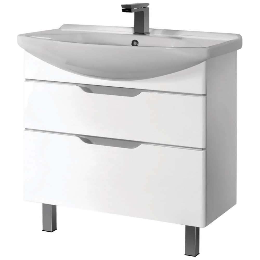 Тумба с раковиной напольная Dreja laguna plus, 105 см, 2 ящика, с ...