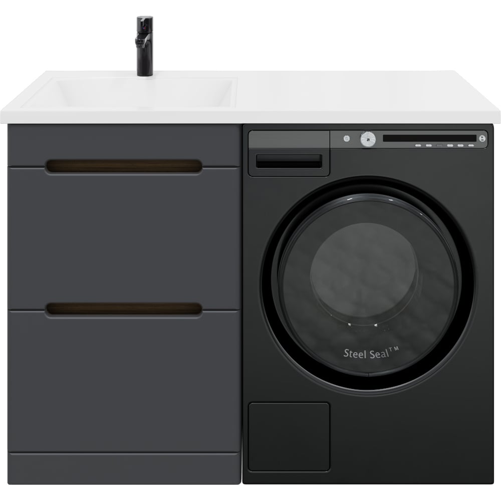 Тумба напольная Sanstar Darko 60 с раковиной Даллас 120 левый (комплект) для ванной комнаты Дуб ...