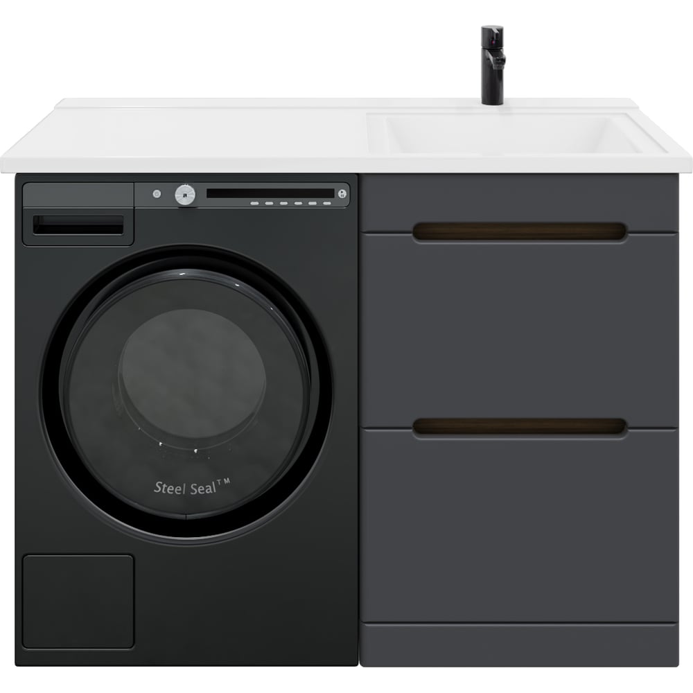 Тумба напольная Sanstar Darko 60 с раковиной Космос 120 правый (комплект) для ванной комнаты Дуб ...