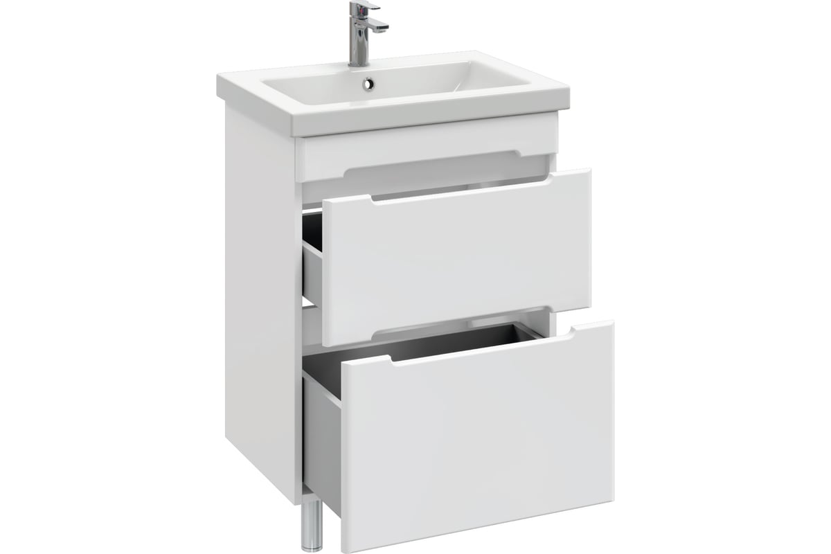 Тумба напольная Sanstar Адель 50 с раковиной Como 50 (комплект) для ...