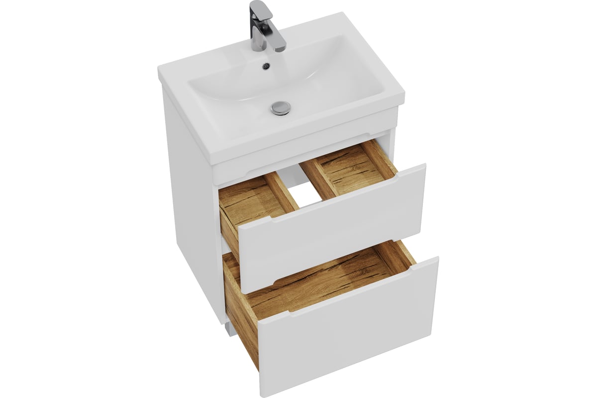 Тумба напольная Sanstar Адель 50 с раковиной Como 50 (комплект) для ...