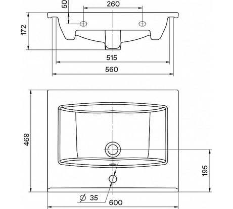 Встраиваемые раковины для ванной комнаты - купить раковину врезную в ...