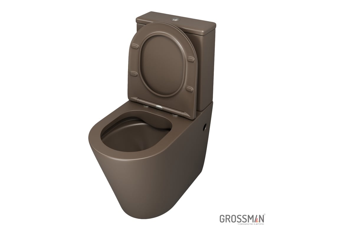 Унитаз напольный Grossman Color 620*365*810 мм, коричневый матовый ...