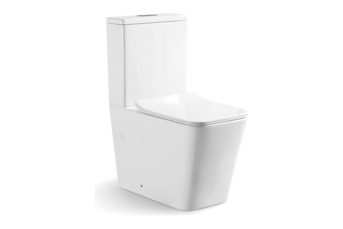 Напольный унитаз IBERICA BLANCA TOLEDO безободковый, белый, тонкое ...