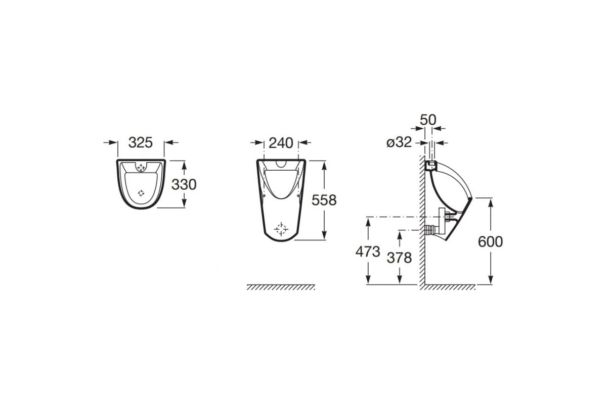 Писсуар Roca Chic с верхним подводом 00019755 - выгодная цена, отзывы ...