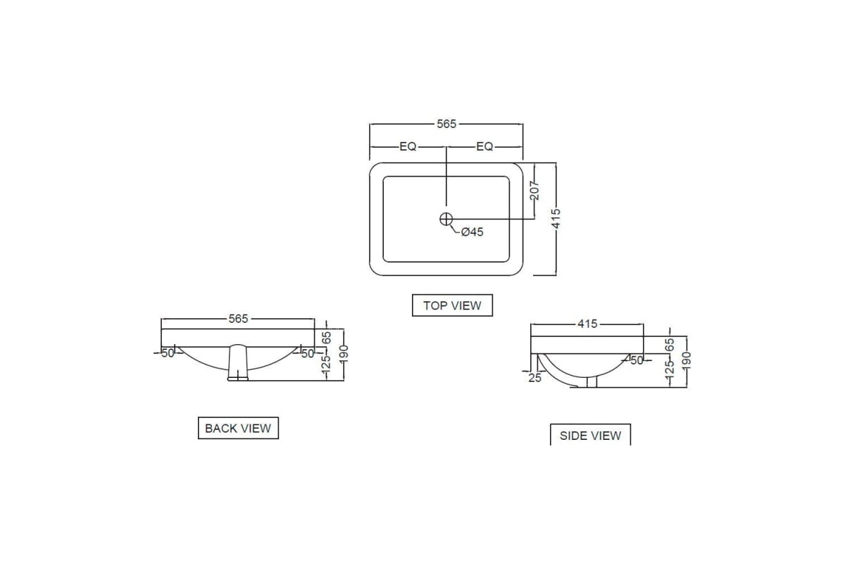 Встраиваемая раковина Jaquar белая 00065685 FLS-WHT-5601 - выгодная ...