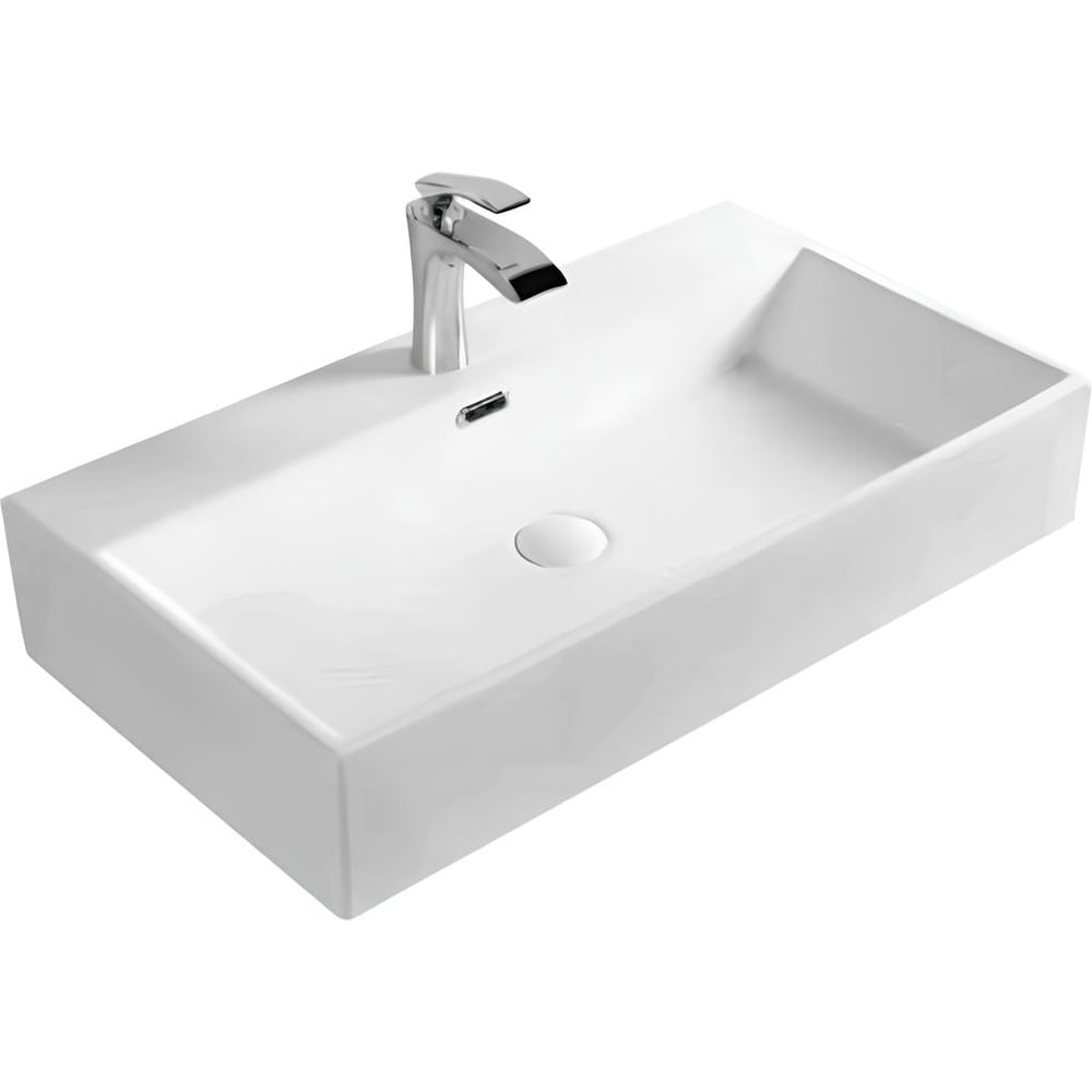Умывальник Selena Quadra 75, 1 отверстие, б/к Q01180WG 123-0487 ...
