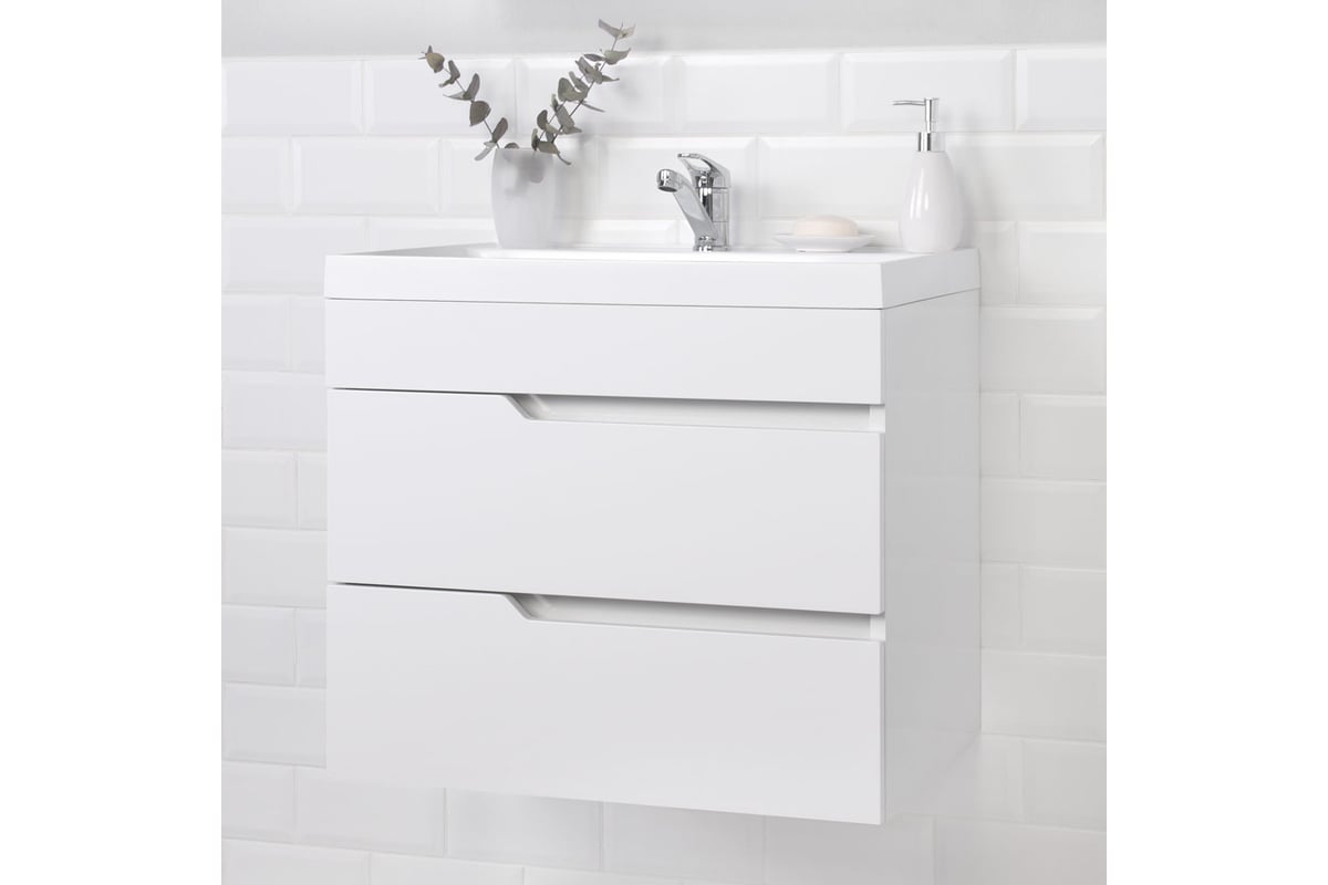 Подвесная тумба с раковиной ИТАНА Александра 60 603х451х575 36986 ...