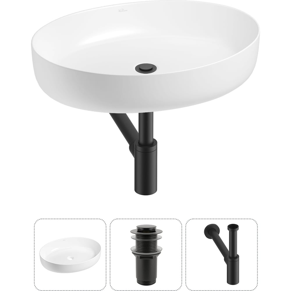 Набор Wellsee 3 в 1 Belle Spa 3.0 накладная раковина 55x41 см 20212666R ...
