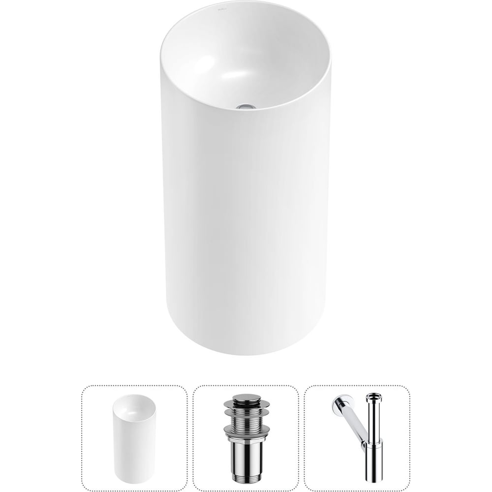 Набор Wellsee 3 в 1 Callipy Art напольная раковина 42x42x84 см ...