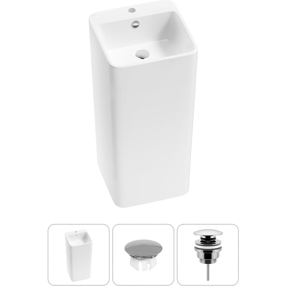 Набор Wellsee 3 в 1 Callipy Art напольная раковина 40x40x85 см ...