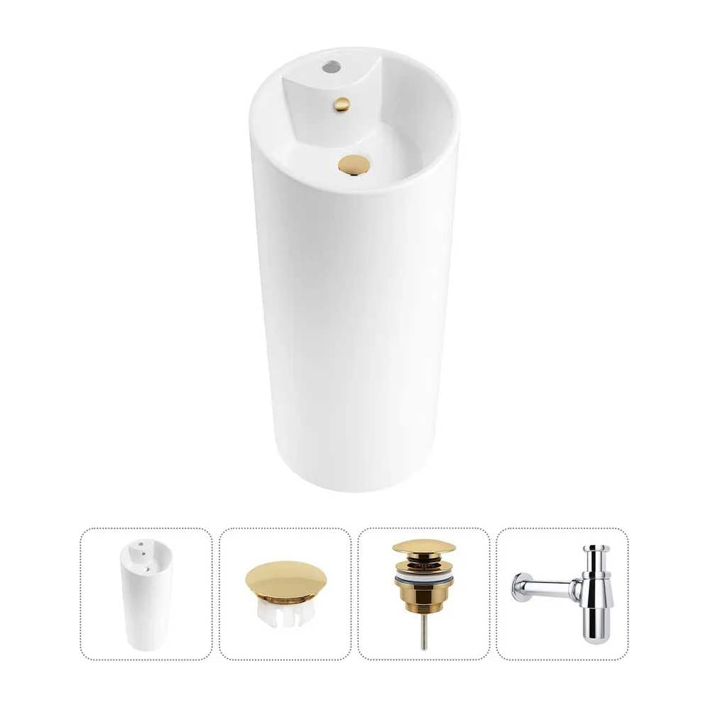 Набор Wellsee 4 в 1 Callipy Art напольная раковина 40x40x84 см ...