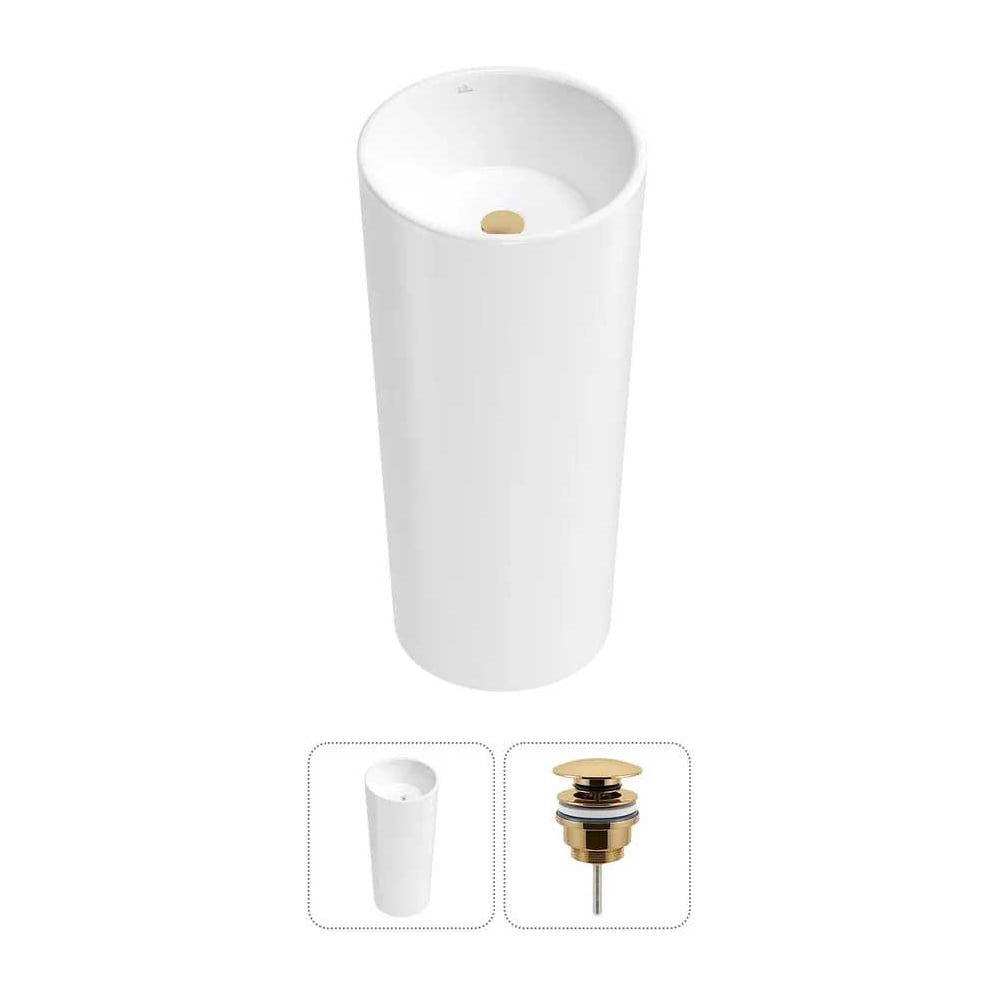 Набор Wellsee 2 в 1 Callipy Art напольная раковина 40x40x84 см ...