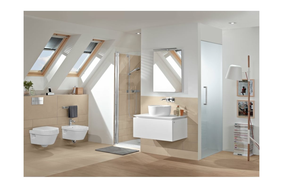 Подвесное биде Villeroy & Boch Architectura шгв 370x530x265 цвет ...